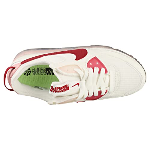 Nike Women's Air Max 90 Futura Shoes, Summit White/Pomegranate-pink, 6