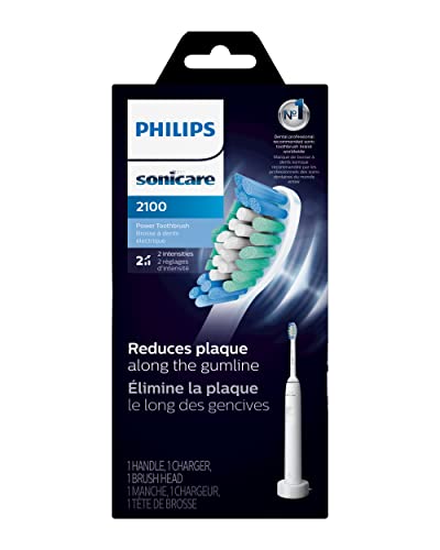 Philips Sonicare 2100 Electric Rechargeable Power Toothbrush, White Mint, HX3661/04