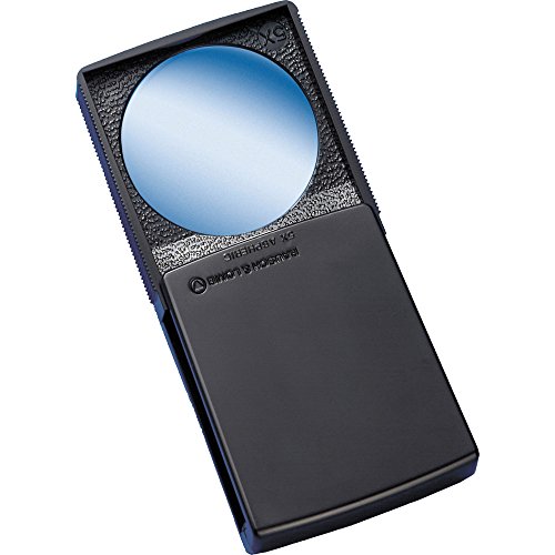 Bausch & Lomb 813133 Round Magnifier with Cover, 5x, 2", Black Frame
