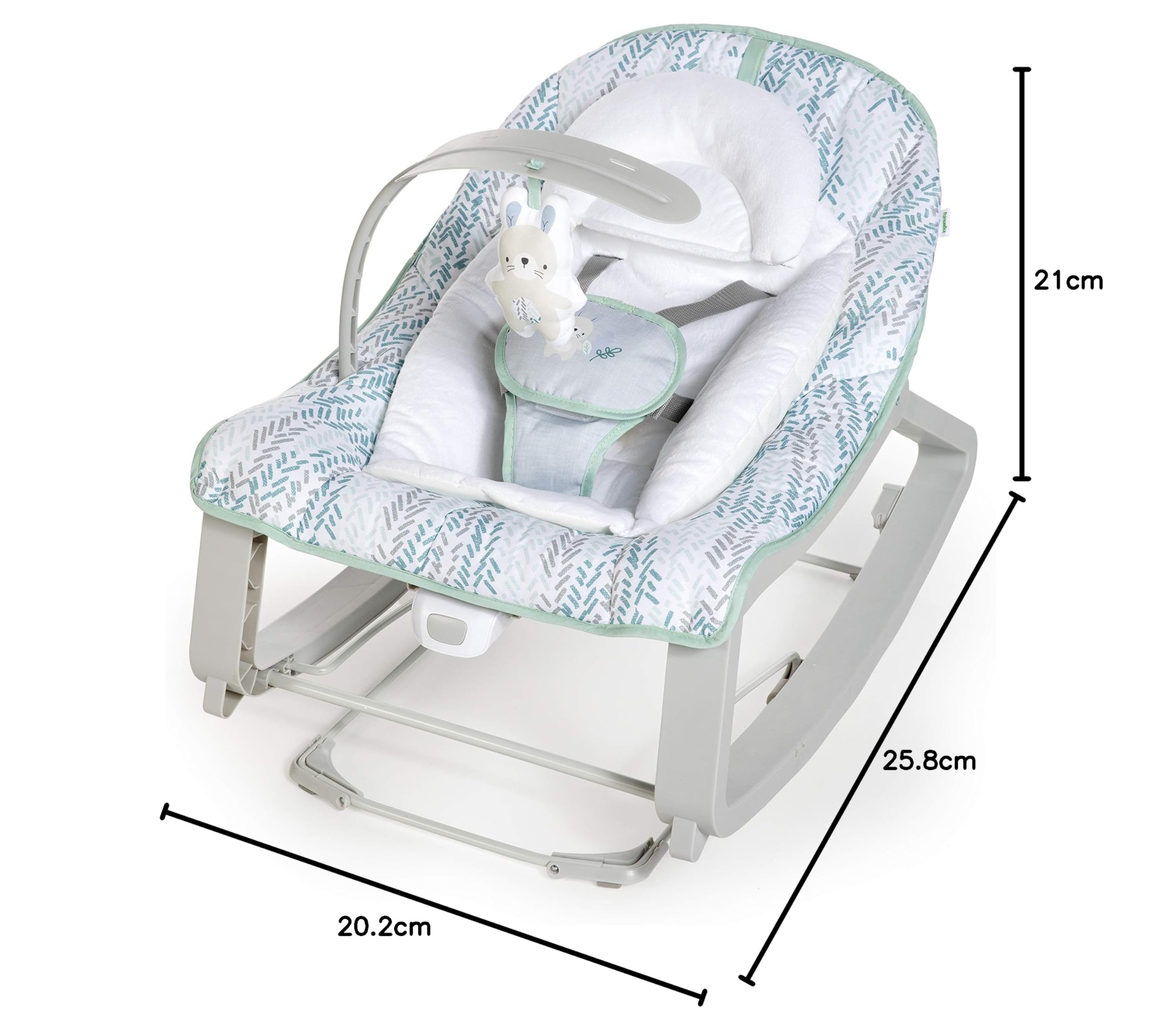 Ingenuity Keep Cozy 3-in-1 Grow with Me Vibrating Baby Bouncer Seat & Infant to Toddler Rocker - Spruce, Newborn and up