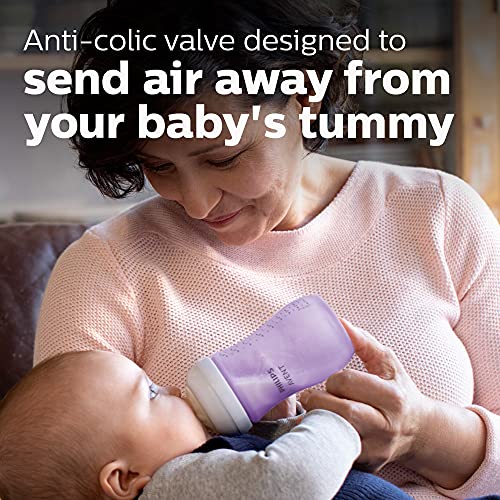 Philips Avent Natural Baby Bottle with Natural Response Nipple, Purple Baby Gift Set, SCD837/01