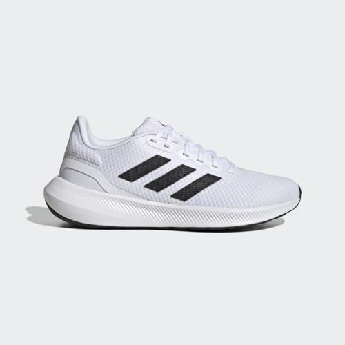 adidas Women's Run Falcon 3.0 Sneaker, White/Black/Black, 8
