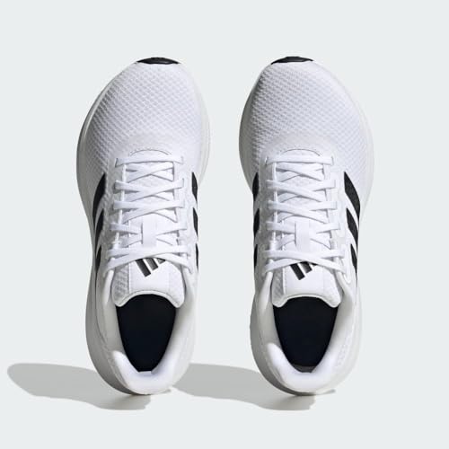 adidas Women's Run Falcon 3.0 Sneaker, White/Black/Black, 8