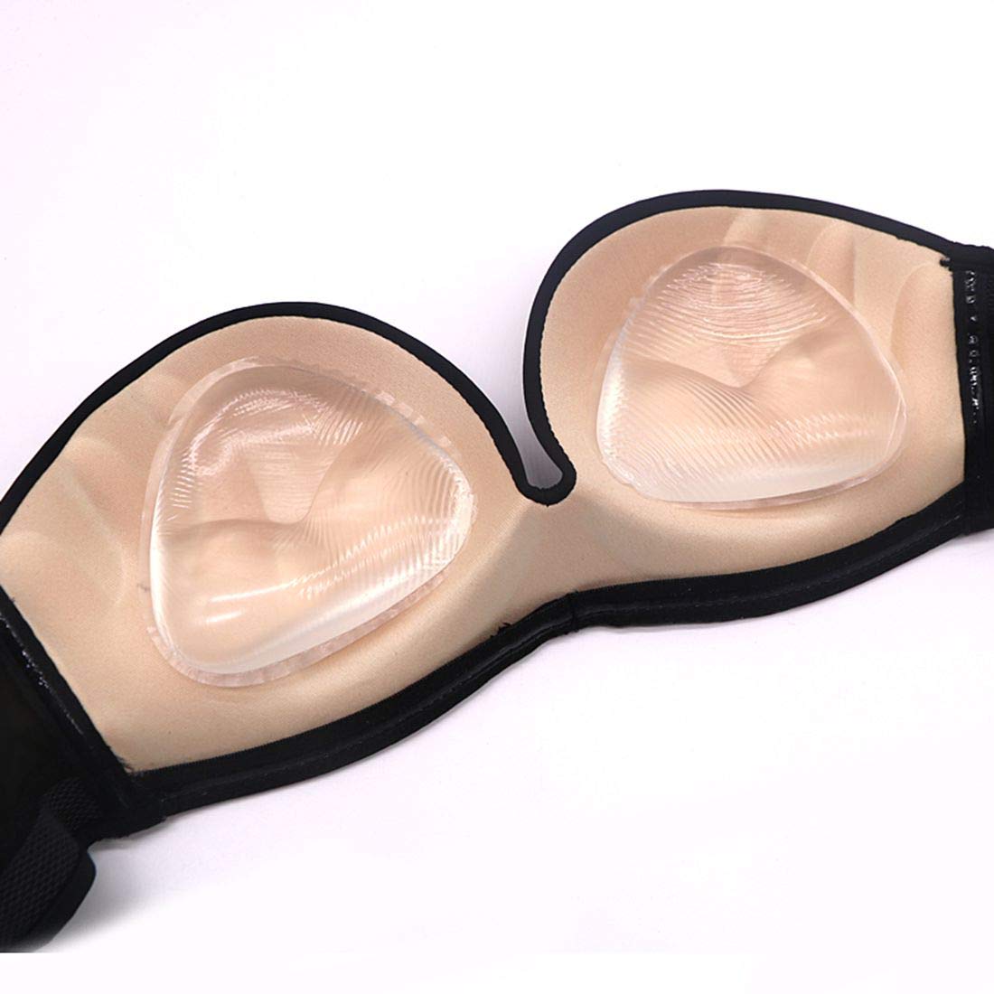 Clear Silicone Bra Inserts - Triangle Gel Breast Inserts Enhancers Waterproof Push Up Pads Bra for Bikini Swimsuit (Clear Small triangle)