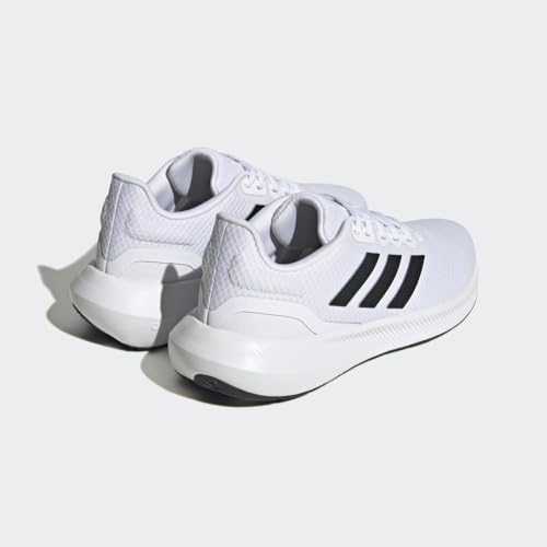 adidas Women's Run Falcon 3.0 Sneaker, White/Black/Black, 8