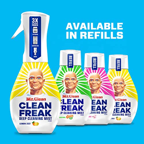 Mr. Clean, Deep Cleaning Mist Multi-Surface Spray, Lemon Zest Scent Refill, 1 Count, 16 Fl Ounce