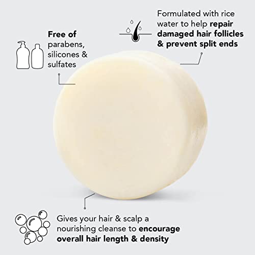 Kitsch Strengthening Hair Conditioner Bar with Rice Water Protein | Made in US | Eco-Friendly Cleansing and Moisturizing Conditioner Bar | Paraben Free | Sulfate free Conditioner | 2.82 oz