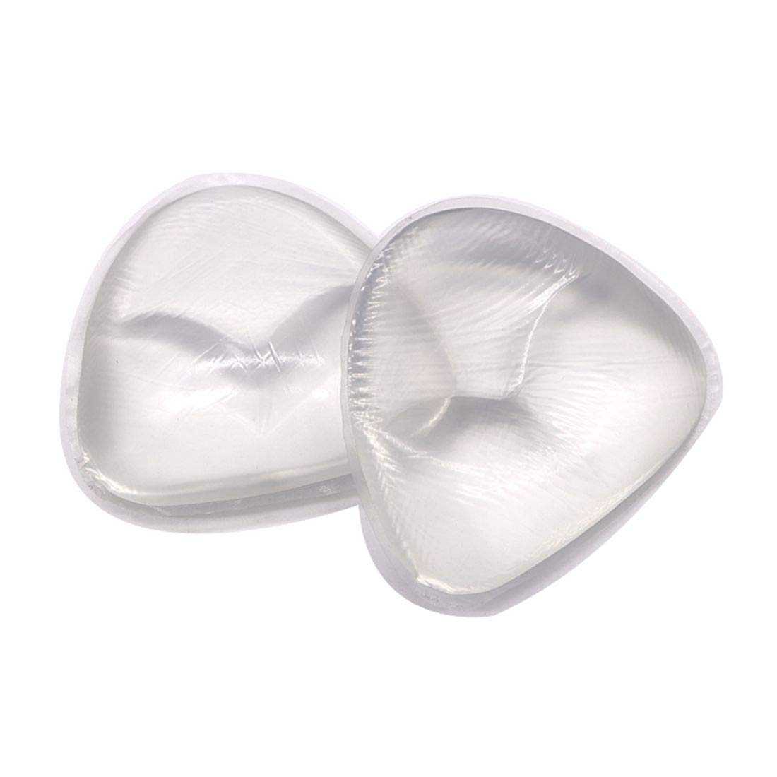 Clear Silicone Bra Inserts - Triangle Gel Breast Inserts Enhancers Waterproof Push Up Pads Bra for Bikini Swimsuit (Clear Small triangle)