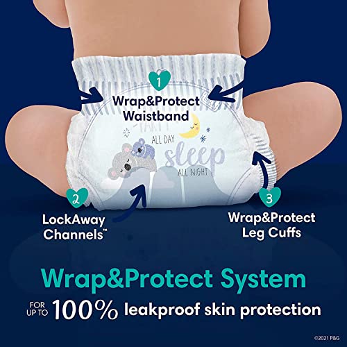 Pampers Disposable Diapers Size 7, Swaddlers One Month Supply (88 Count) + Overnight (36 Count)