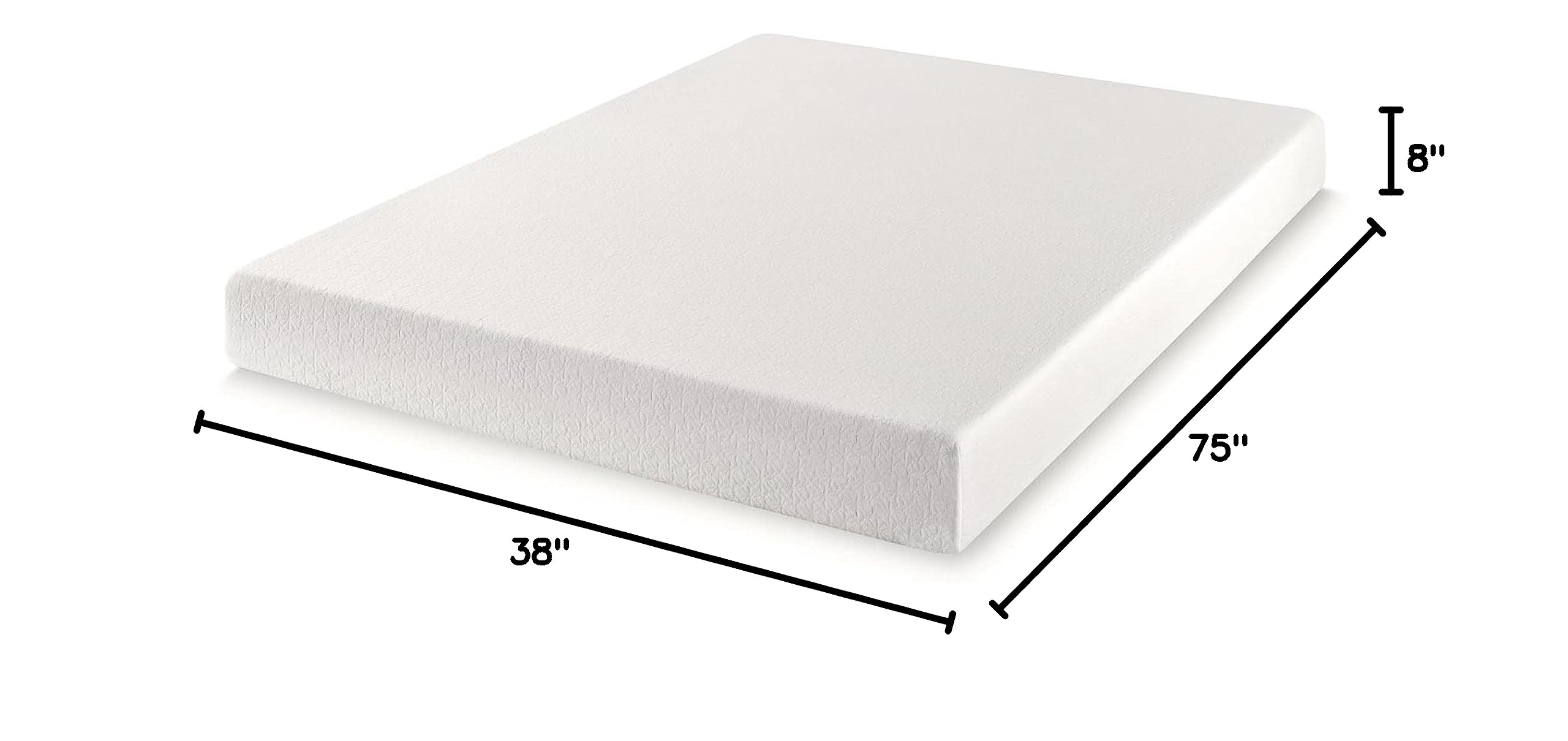 Best Price Mattress 8" Signature Green Tea Memory Foam Mattress, Twin