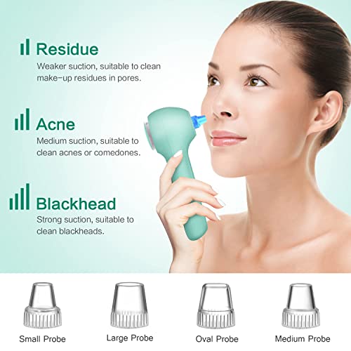 UMICKOO Blackhead Remover Vacuum,Rechargeable Facial Cleansing Brush with LCD Screen,IPX7 Waterproof 3 in 1 Face Scrubber Cleaner for Exfoliating, Massaging and Deep Pore Cleansing