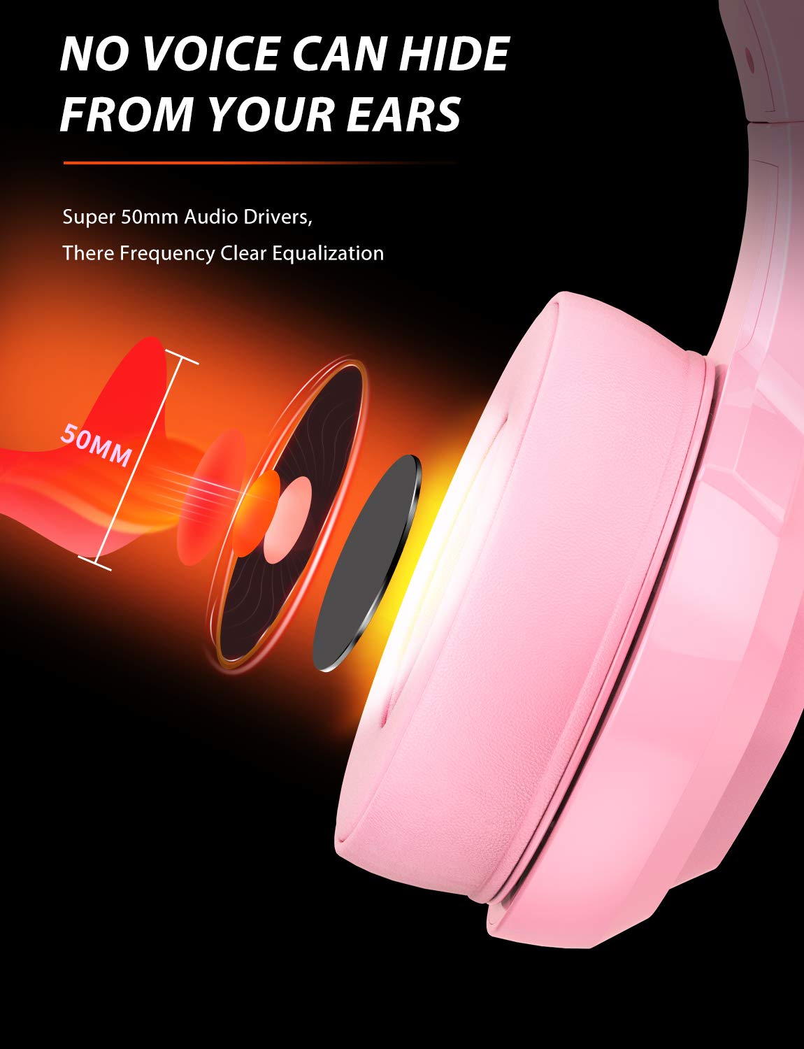 ZIUMIER Pink Gaming Headset for PC, PS4, PS5, Xbox One, Xbox Series S/X, Switch, Noise Canceling Microphone, Stereo Surround Sound, 3.5mm Wired Gaming Headphones
