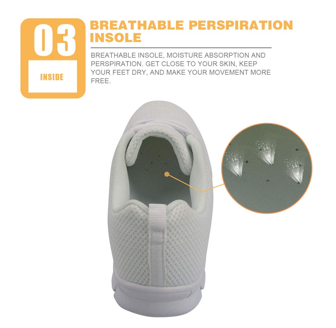 JoyLamoria Casual Sport Running Shoes Lightweight for Women Autism Mom Design Air Mesh Walking Sneakers US 8