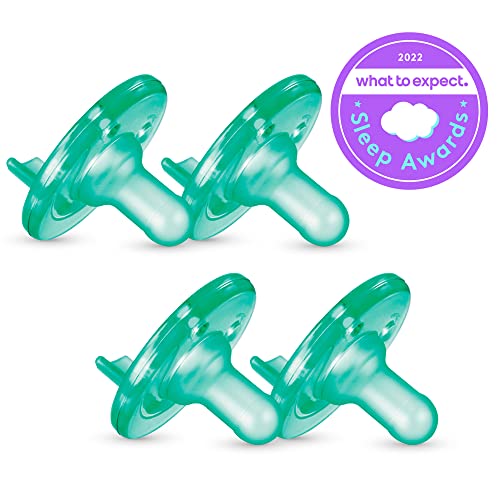 Philips AVENT Soothie Pacifier, 0-3 Months, Green, 4 Pack, SCF190/41