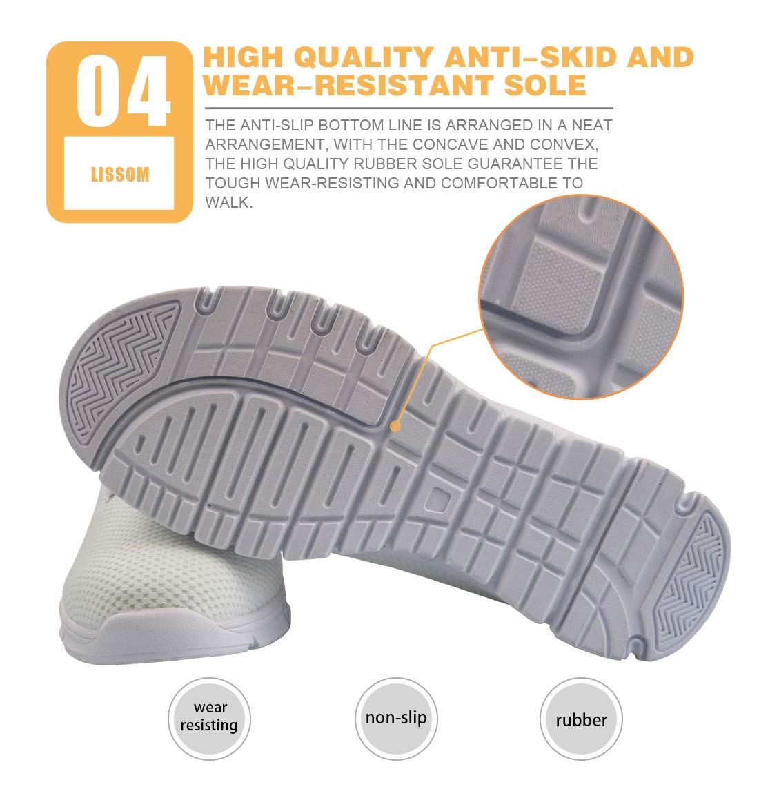 JoyLamoria Casual Sport Running Shoes Lightweight for Women Autism Mom Design Air Mesh Walking Sneakers US 8