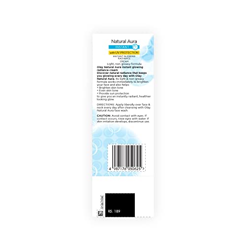 Olay Natural White Light Instant Glowing Fairness Cream, 40g