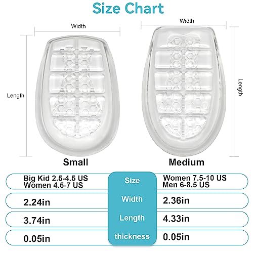 BIGGCOOL Gel Heel Cups, Heel Cushions for Heel Pain, Heel Support Pads for Bone Spur, Achilles Tendonitis, Sever's Disease, Shoe Heel Inserts for Women/Men (Small)