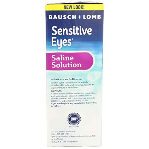 Bausch & Lomb Sensitive Eyes Saline Solution-12 oz, 3 pack