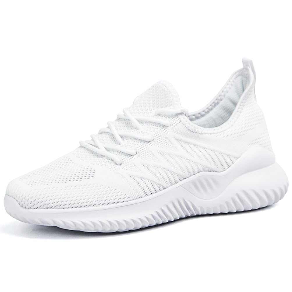 Akk White Sneakers for Women Walking Shoes Womens Comfy Tennis Memory Foam Gym Workout Athletic Nursing Running Work Shoes Size 9