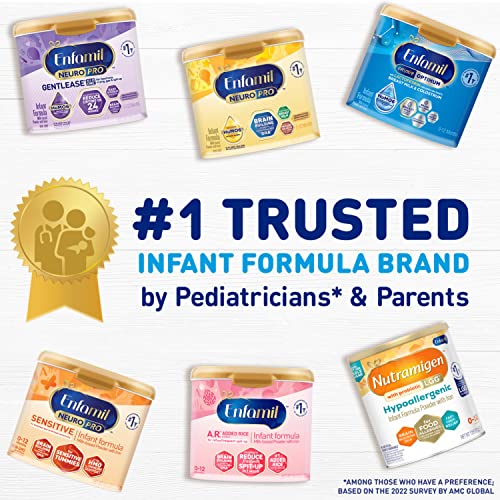 Enfamil NeuroPro Baby Formula, Triple Prebiotic Immune Blend with 2'FL HMO & Expert Recommended Omega-3 DHA, Inspired by Breast Milk, Non-GMO, Reusable Tub, 20.7 Oz (Packaging May Vary)