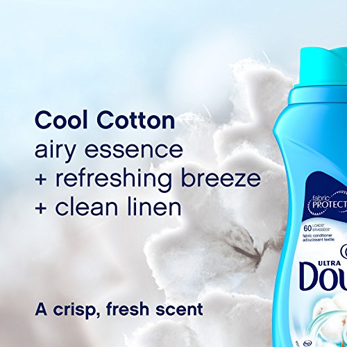 Downy Ultra Laundry Fabric Softener Liquid, Cool Cotton Scent, Two 51 Fl Oz Bottles, 120 Total Loads