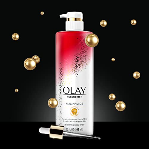 Olay Body Wash Women, Age Defying with Niacinamide 20 fl oz (Pack of 4)