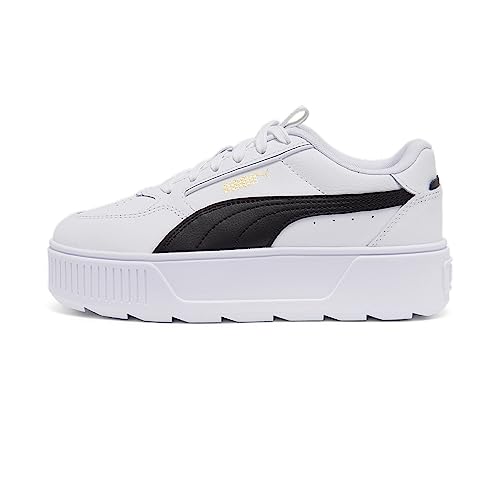 PUMA Womens Karmen Rebelle Sneaker, Womens White Womens Black, 8.5