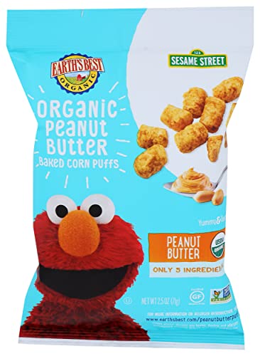 Earths Best Organic Nut Butter Corn Puffs, 2.5 OZ