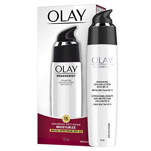 Olay Regenerist Regenerating Face Lotion with Sunscreen SPF 15 Broad Spectrum, No Scent, 2.5 fl oz