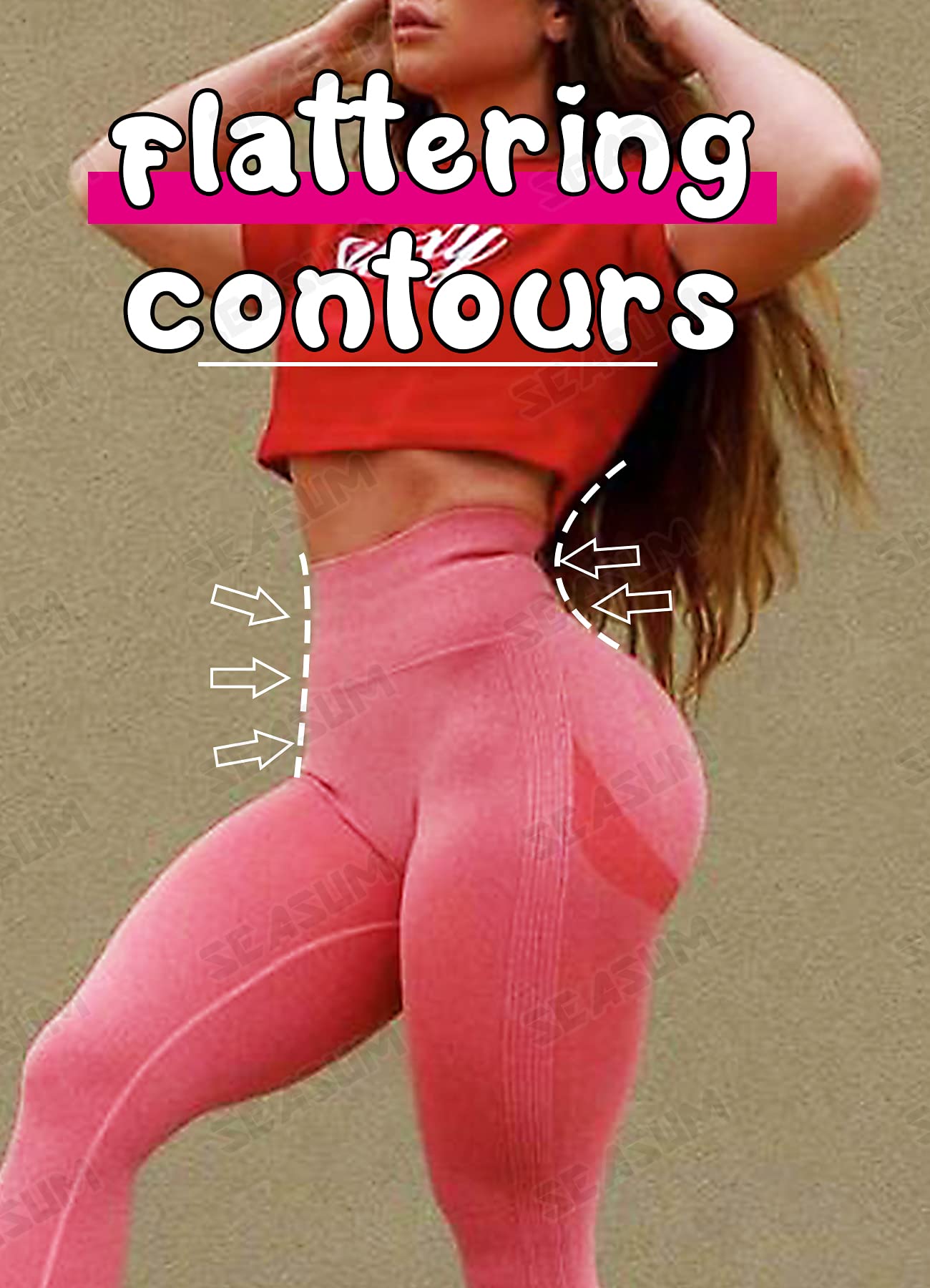 SEASUM Seamless Leggings for Women Scrunch Butt Lifting Booty High Waisted Workout Gym Yoga Pants Tights XS
