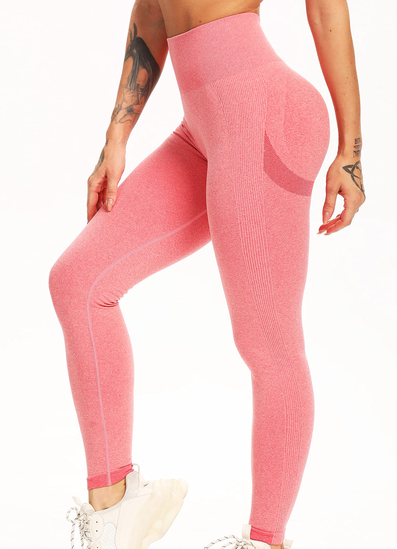 SEASUM Seamless Leggings for Women Scrunch Butt Lifting Booty High Waisted Workout Gym Yoga Pants Tights XS
