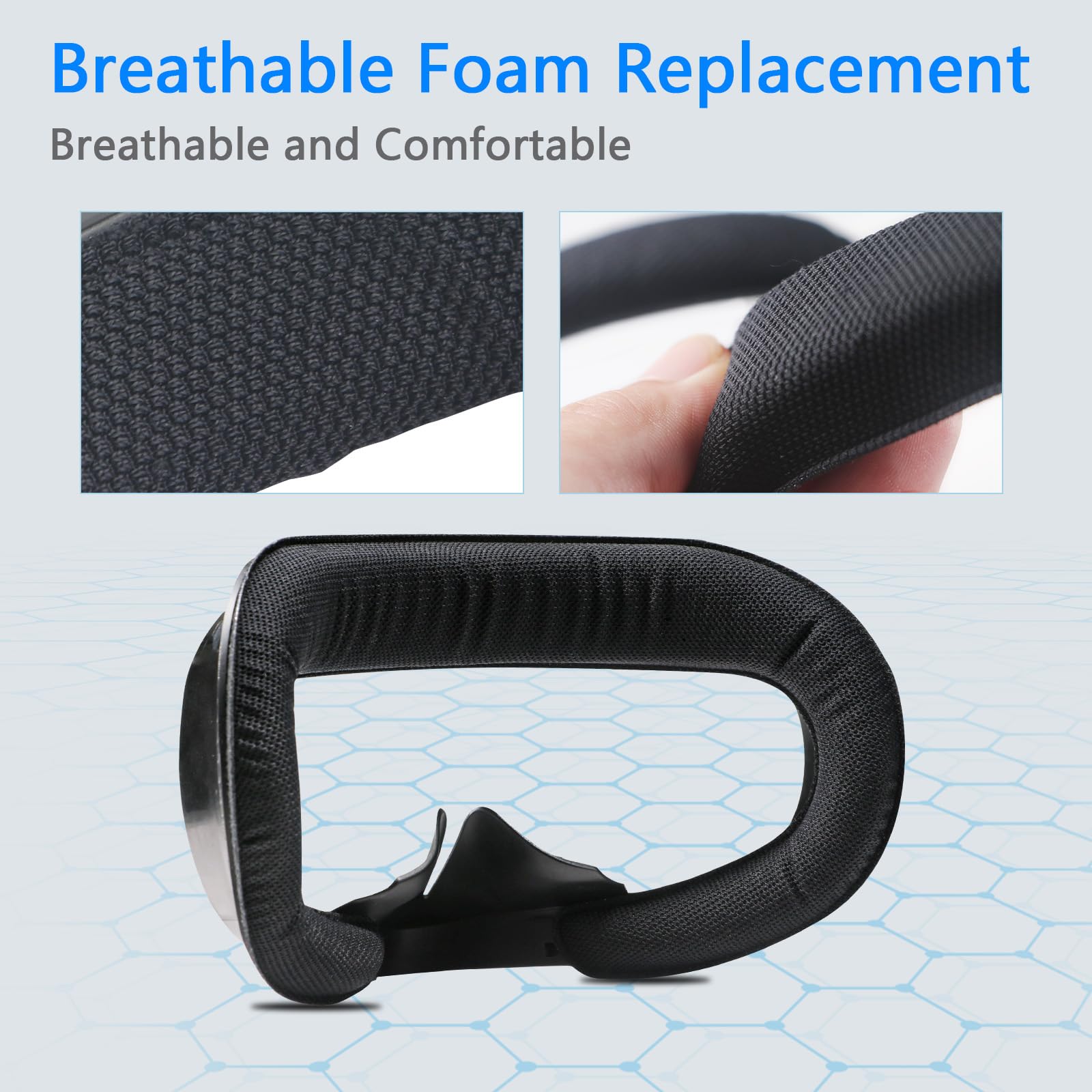 Compatible with Oculus Quest 2 Face Bracket Replacement,VR Breathable Foam Face Pad Protective for Meta Quest 2,Comfortable Face Cover Cushion VR Accessories