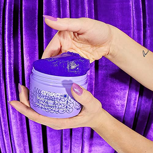amika bust your brass cool blonde intense repair hair mask, 100ml