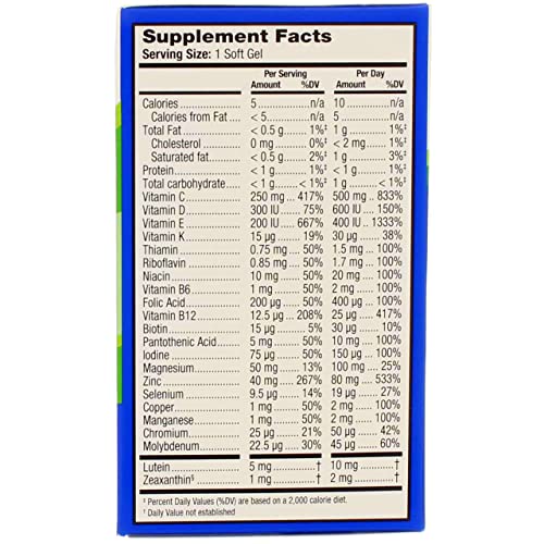 PreserVision Eye Vitamin Mineral, 100 Soft Gels (Pack of 2)