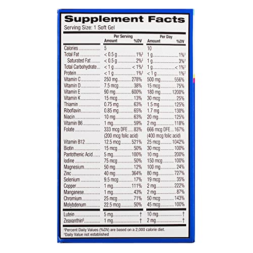 PreserVision Eye Vitamin Mineral, 100 Soft Gels (Pack of 2)