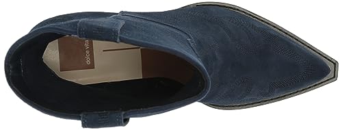 Dolce Vita Women's Runa Western Boot, Royal Blue Suede, 8
