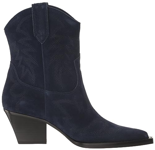 Dolce Vita Women's Runa Western Boot, Royal Blue Suede, 8