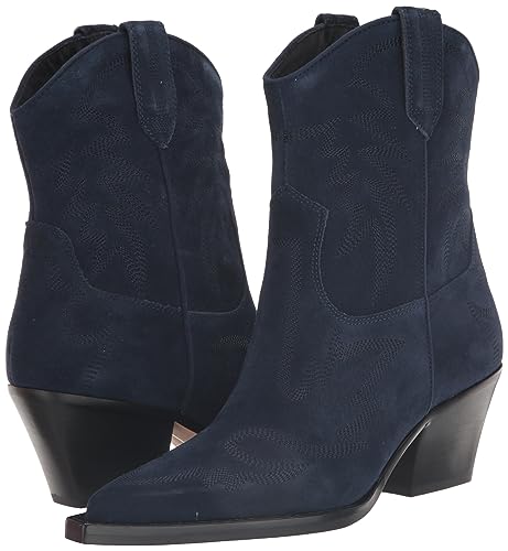 Dolce Vita Women's Runa Western Boot, Royal Blue Suede, 8