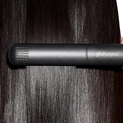 ghd Original Styler | 1" Flat Iron Hair Straightener, Optimum Styling Temperature for Professional Salon Quality Results, No Extreme-Heat Styling Damage, Ceramic Heat Technology | Black