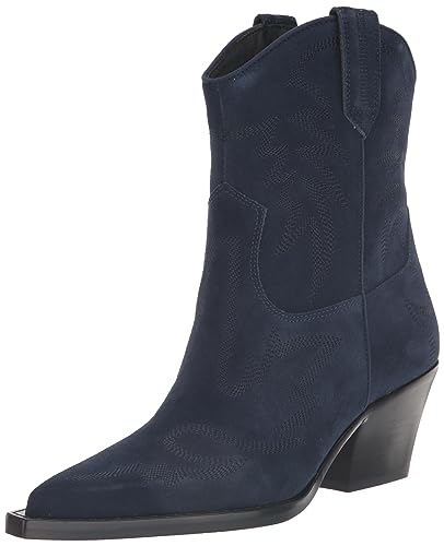Dolce Vita Women's Runa Western Boot, Royal Blue Suede, 8