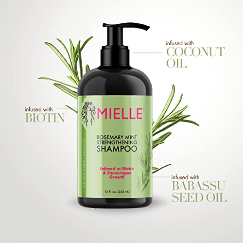 Mielle Organics Bundle Rosemary Mint Scalp & Hair Strengthening Oil + Rosemary Mint Strengthening Shampoo