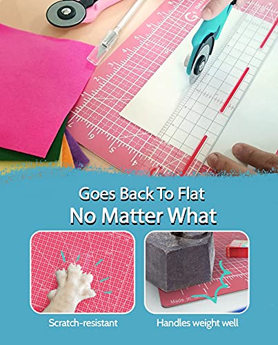 G+ Self-Healing Reversible Cutting Mat - A3 12x18 for Fabric; Double-Sided Cutting Board for Sewing, Crafting, Quilting, Scrapbooking, Rotary Cutting - Perfect for Creators