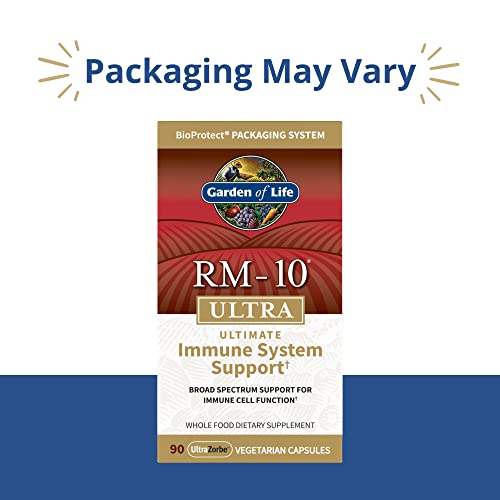 Garden of Life RM-10 Ultra Ultimate Broad Spectrum Immune Support System for Cell Function, DNA Methylation Complex & Organic Mushroom Blend, 90 Count