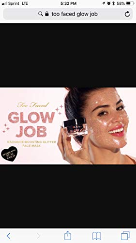 Too Faced Glow Job Peel Off Radiance Boosting Glitter Face Mask 1.7 oz