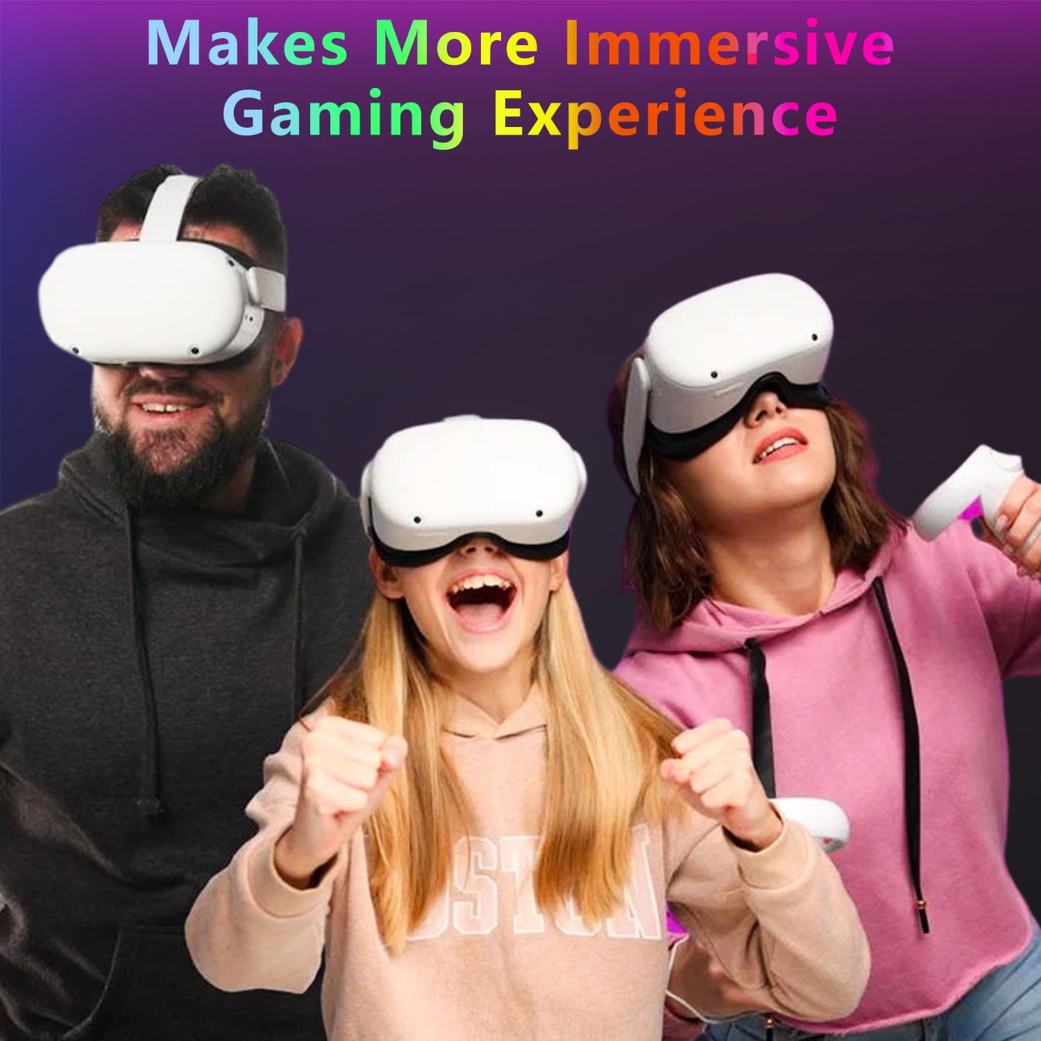 Face Pad & Face Cover Cushion Replacement Compatible with Oculus/Meta Quest 2 -VR Accessories Facial Interface Bracket Foam Soft Silicone & Comfortable Leather Sweat-Proof Anti-Leakage Nose Pad