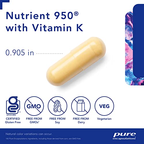 Pure Encapsulations Nutrient 950 with Vitamin K | Multivitamin Supplement to Support Bone and Arterial Health* | 180 Capsules
