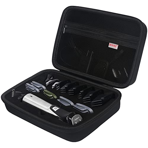 BOVKE Hard Travel Case for Philips Multigroomer All-in-One Trimmer Series 7000 MG7750/49 and Attachments, Trimmer for Beard, Head, Body, Face 23 Pieces Mens Grooming Kit Storage Bag, Black