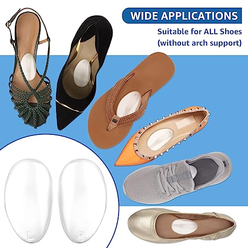 SQHT Adjustable Arch Support Inserts, Gel Arch Support Shoe Insoles for Flat Feet, Arch Pads for High Arch Foot Pain Relief- 2 Pairs