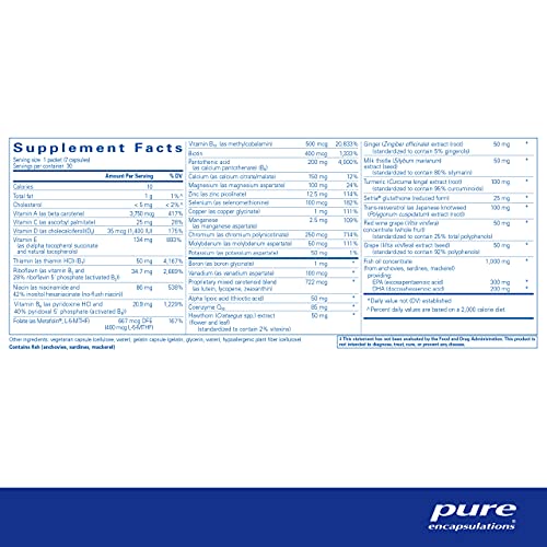 Pure Encapsulations Ultra Pure Pack | Multivitamin and Mineral Supplement to Support Cardiovascular Health, Liver, and Energy* | 30 Packets