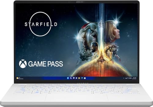 Asus ROG Zephyrus G14 Gaming Laptop 14" QHD+ 165Hz 500nits AMD 8-Core Zen4 Ryzen 9 7940HS (>i9-12900H) 32GB RAM 2TB SSD GeForce RTX 4060 8GB Graphic Backlit USB4 Fast Charging Win11 White + HDMI Cable